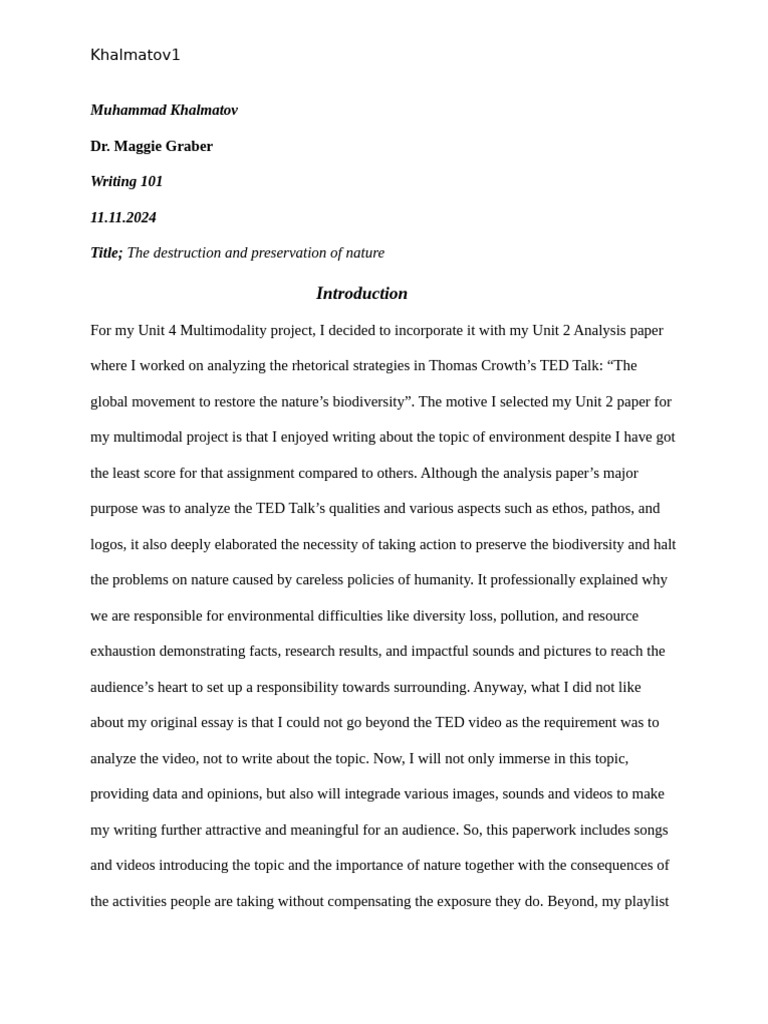 Multimodal Project Pdf Biodiversity Climate Change