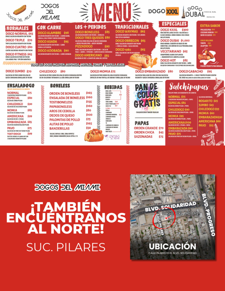 Dogos El Miami - Menú | PDF