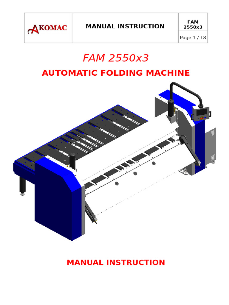 FAM 2550x3 - Instruction Manual - Serial No.2017-147 | PDF ...
