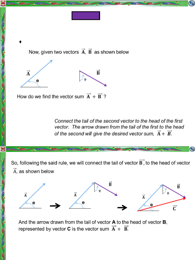 PHYS051 1stSemAY2022 23lecture 2 | PDF | Euclidean Vector | Linear Algebra