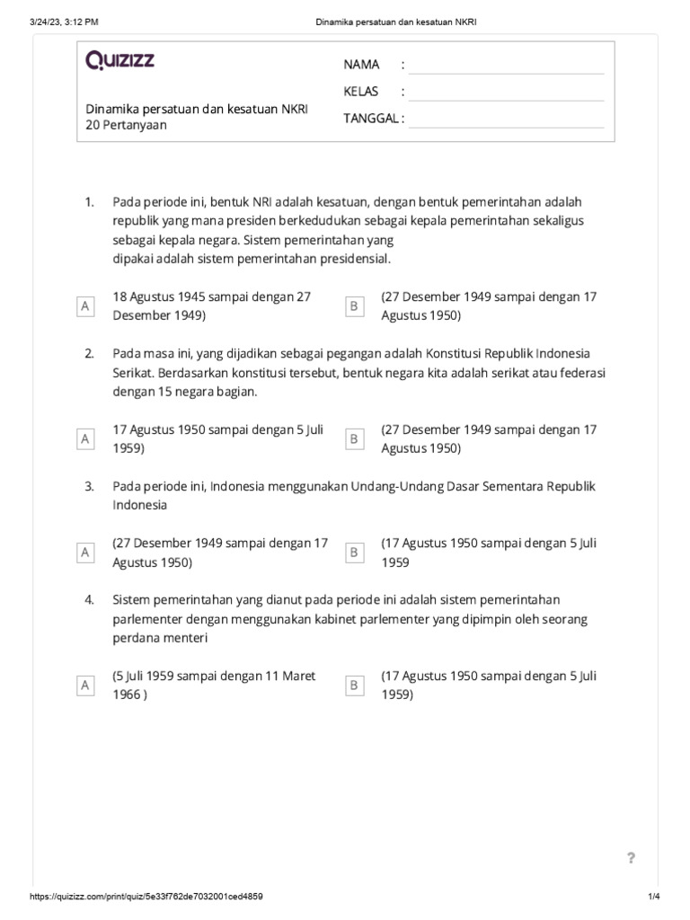 MATERI Dinamika Persatuan Dan Kesatuan NKRI | PDF