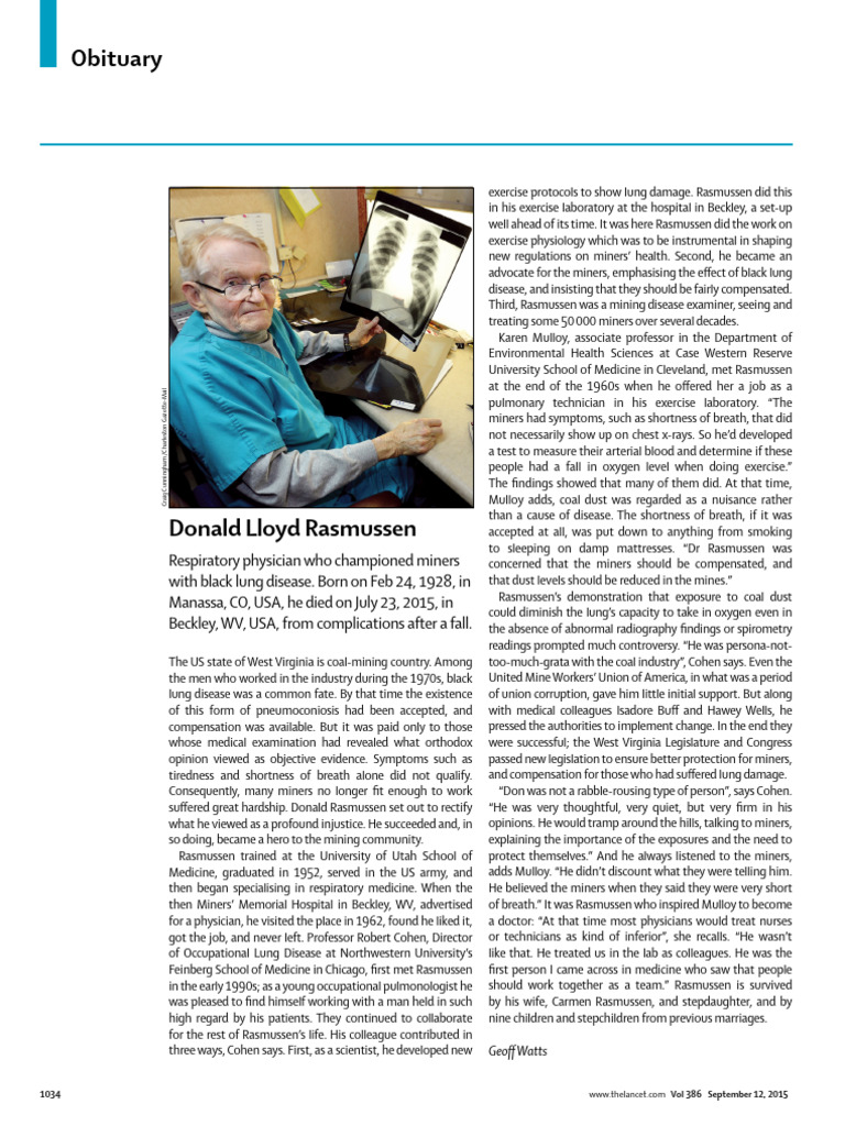 Donald-Lloyd-Rasmussen_lancet | PDF | Pulmonology | Lung