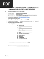 OSH Program Sample | PDF | Occupational Safety And Health | Personal ...