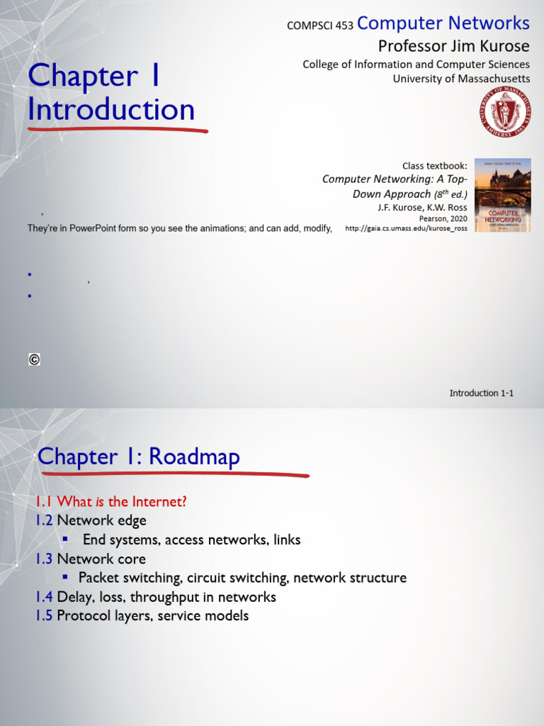 CE463 Chapter01 Introduction | PDF | Computer Network | Digital Subscriber Line
