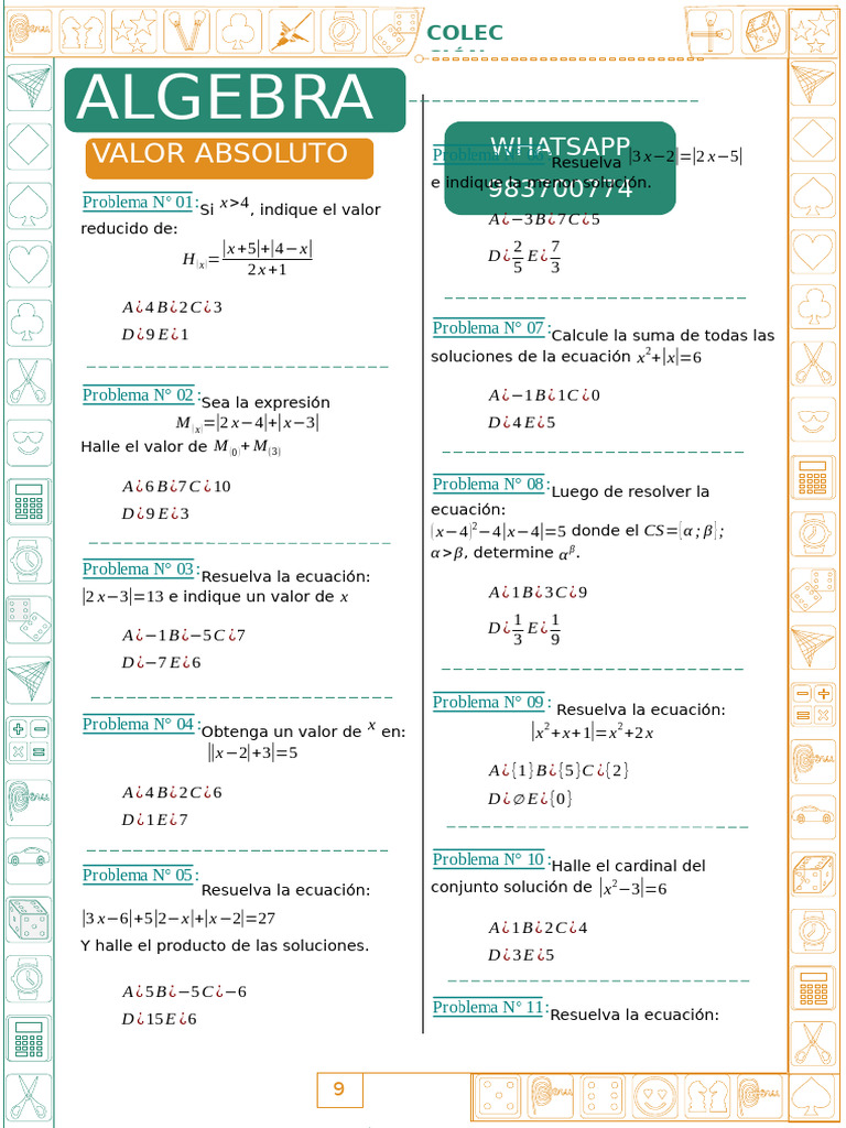 Valor Absoluto | PDF | Ecuaciones | Matemáticas