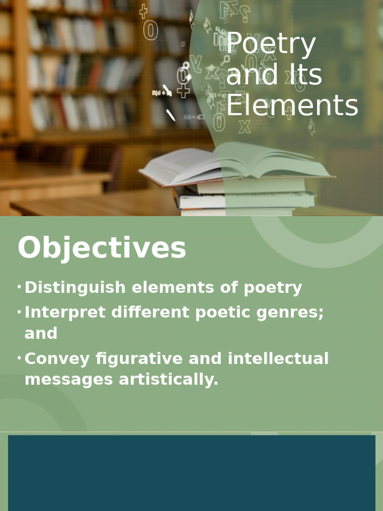 Poetry and Its Elements | PDF | Poetry | Rhyme