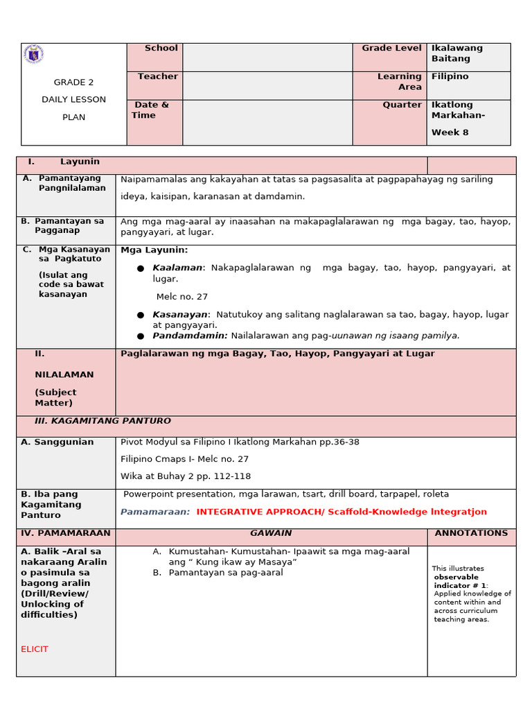 COT-FILIPINO 2 Q3-W8 - | PDF