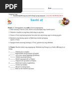 LS1 Fil-Sanhi at Bunga-Worksheets | PDF