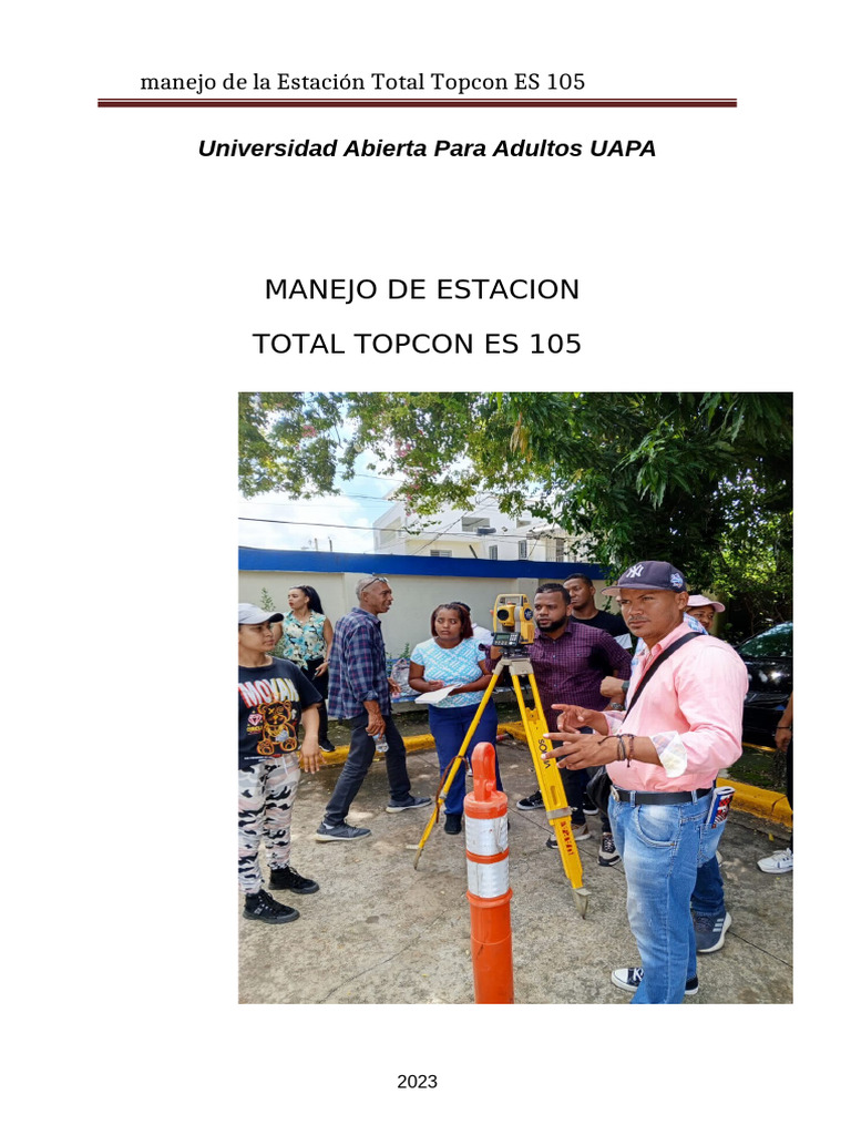 COMFIGURACION DE - Estacion-Total-Topcon-Es-105 | PDF | Agrimensura ...