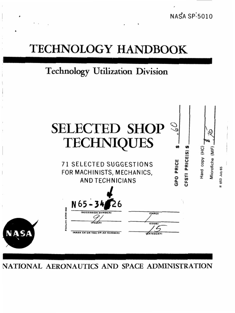 NASA technology handbook | PDF | Pipe (Fluid Conveyance) | Sheet Metal