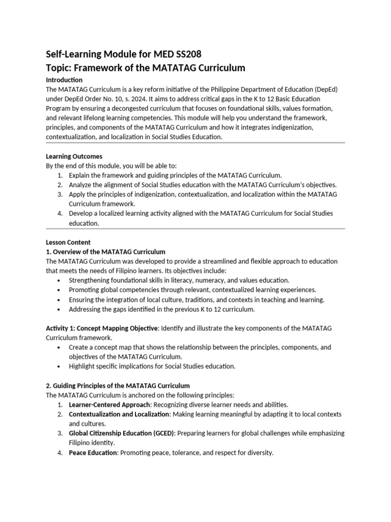 MED-SS208-January-18-2025-SLM | PDF | Curriculum | Learning