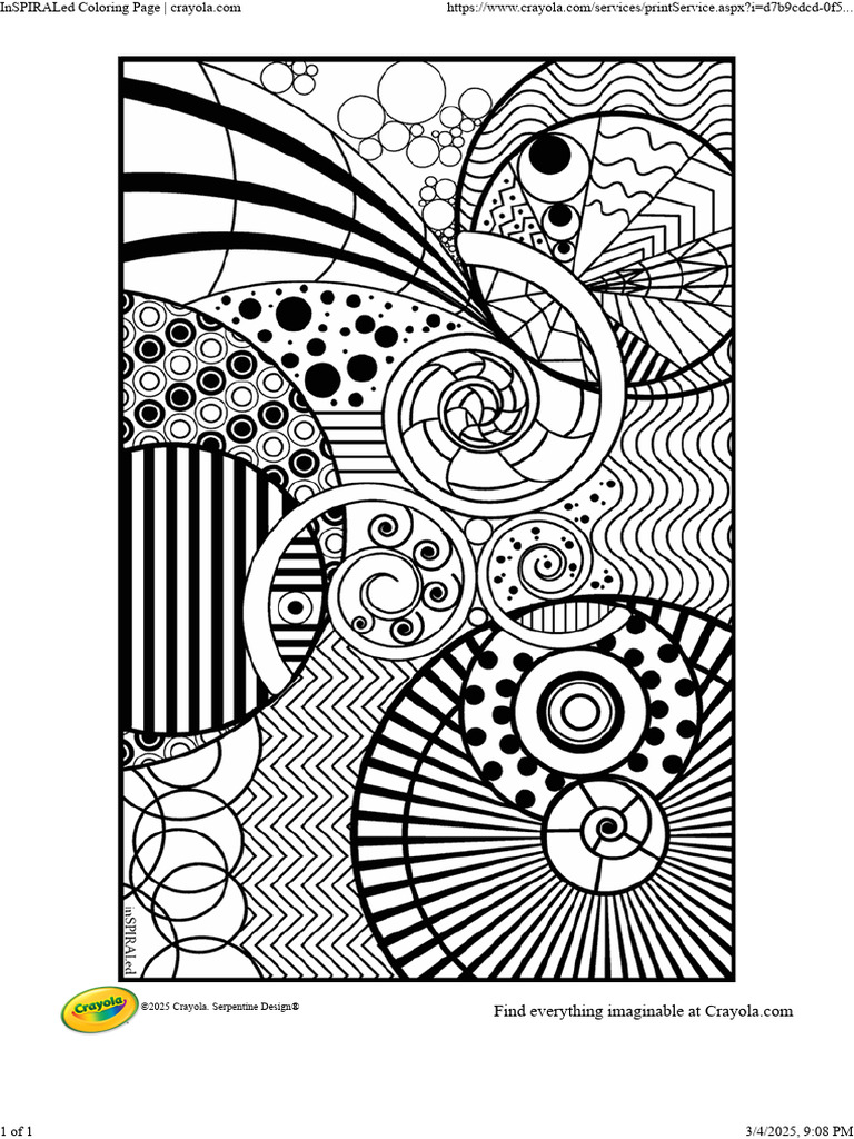 Crayola InSPIRALed Coloring Page | PDF