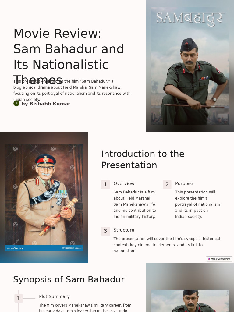 Movie Review Sam Bahadur and Its Nationalistic Themes | PDF | Nationalism