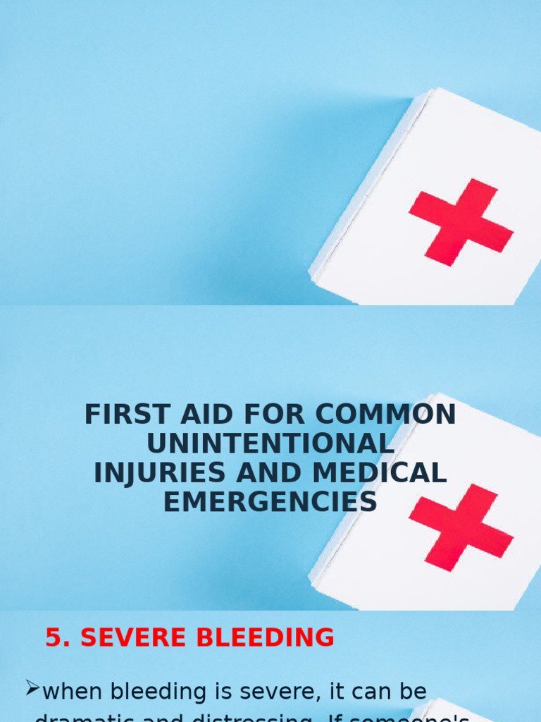 Common Injuries and First Aid Severe Bleeding | PDF | First Aid | Burn