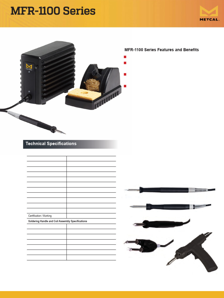 MFR 1100 Data Sheet 160208 1 | PDF | Soldering | Power Supply