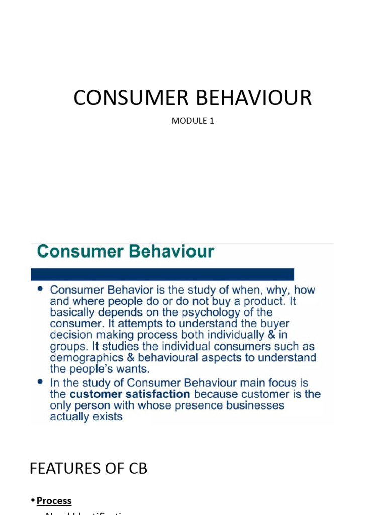 Understanding Consumer Behavior Essentials | PDF | Consumer Behaviour ...