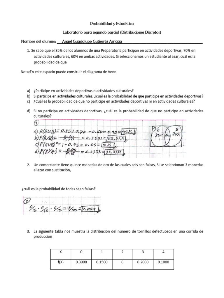 Laboratorio Segundo Parcial - EJ2024 | PDF | Probabilidad | Media