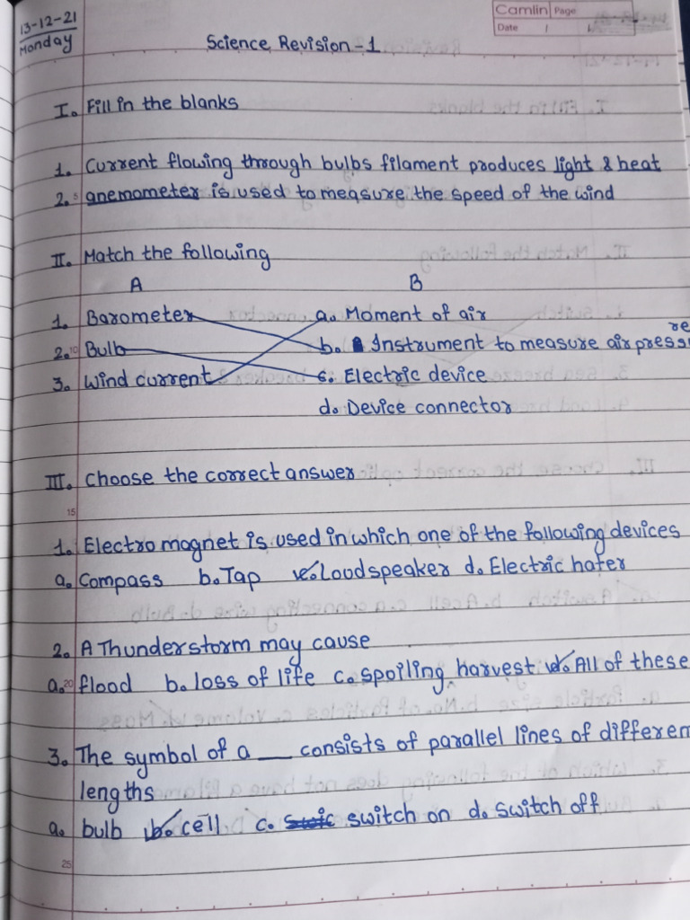 Science Revision 1 | PDF