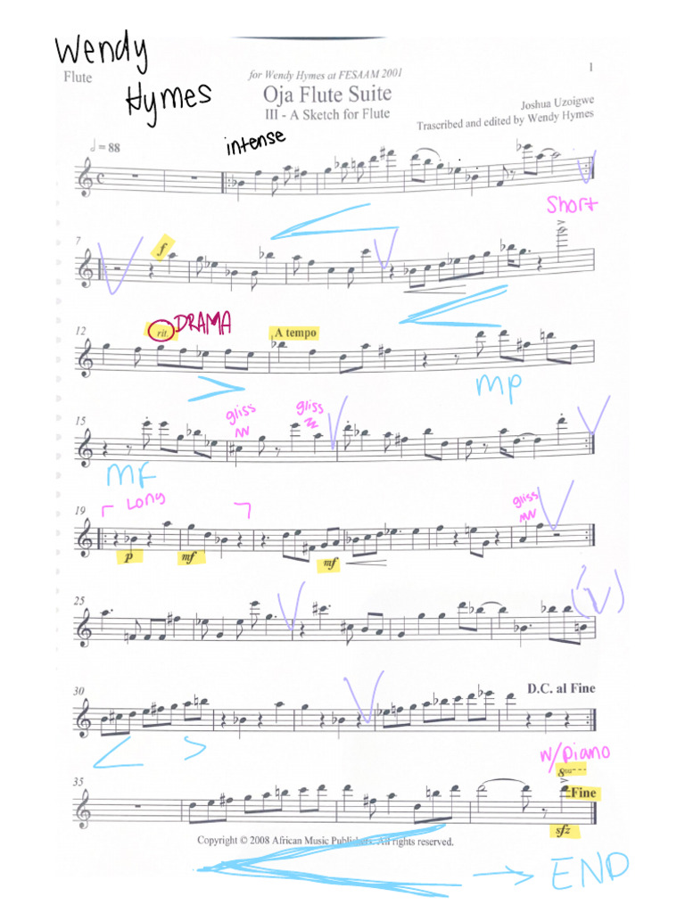 Oja Flute Suite (FLUTE PART) | PDF