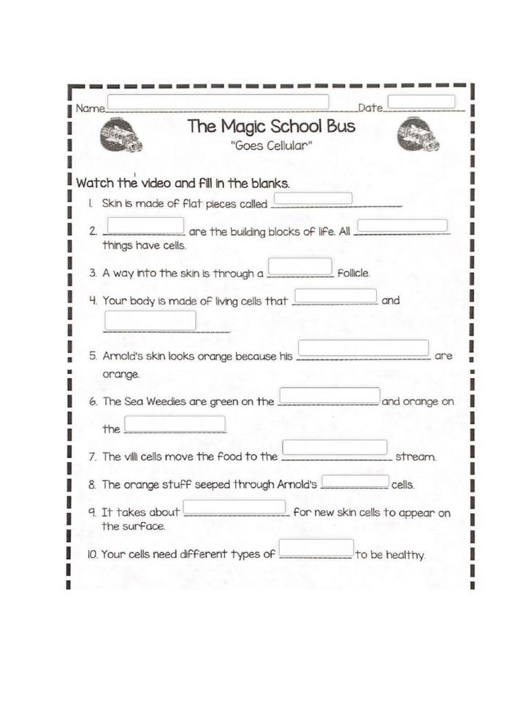 The Magic School Bus Goes Cellular | PDF