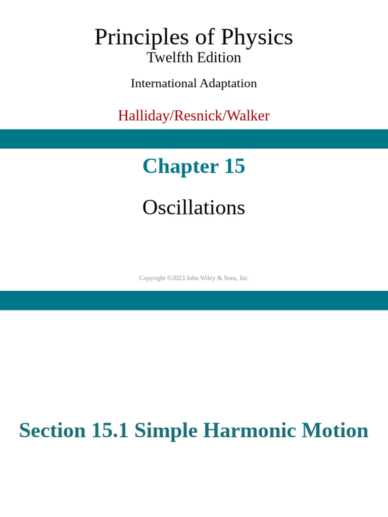 CH15 | PDF | Oscillation | Resonance