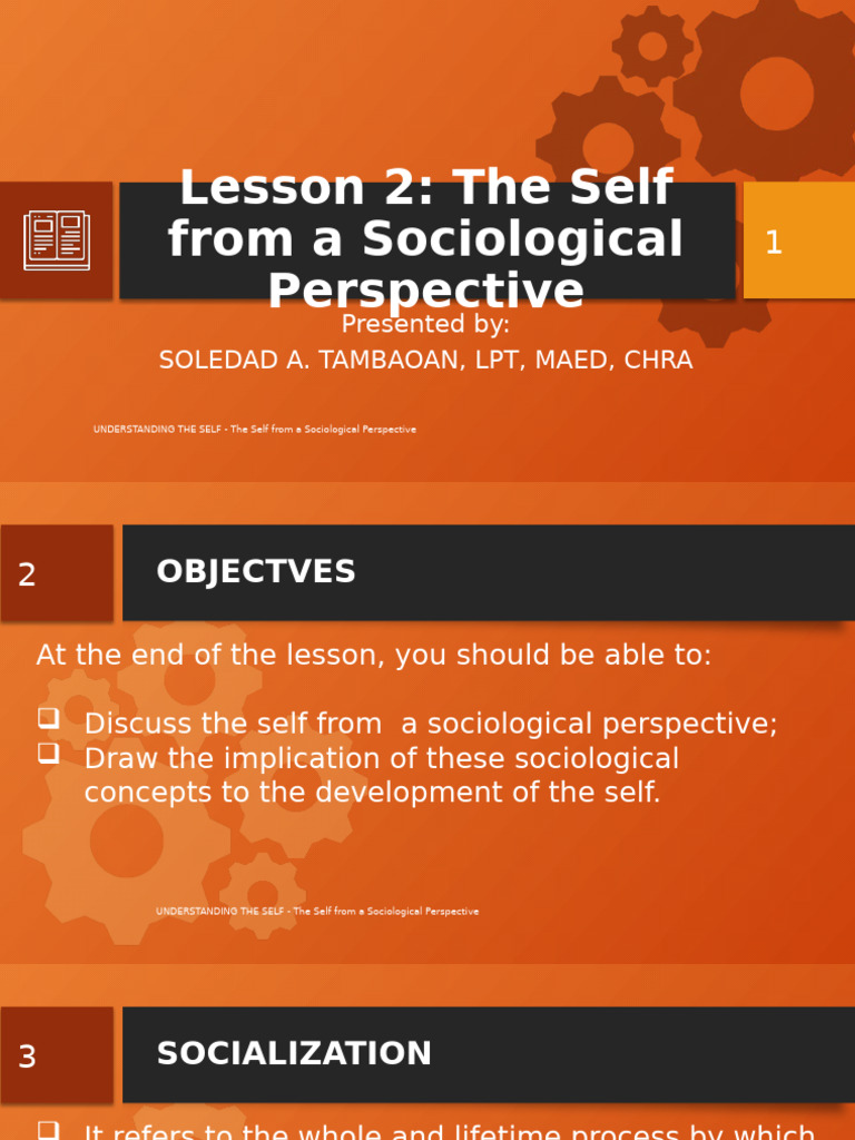 Lesson 2 The Self From A Sociological Perspective | PDF | Sociology ...