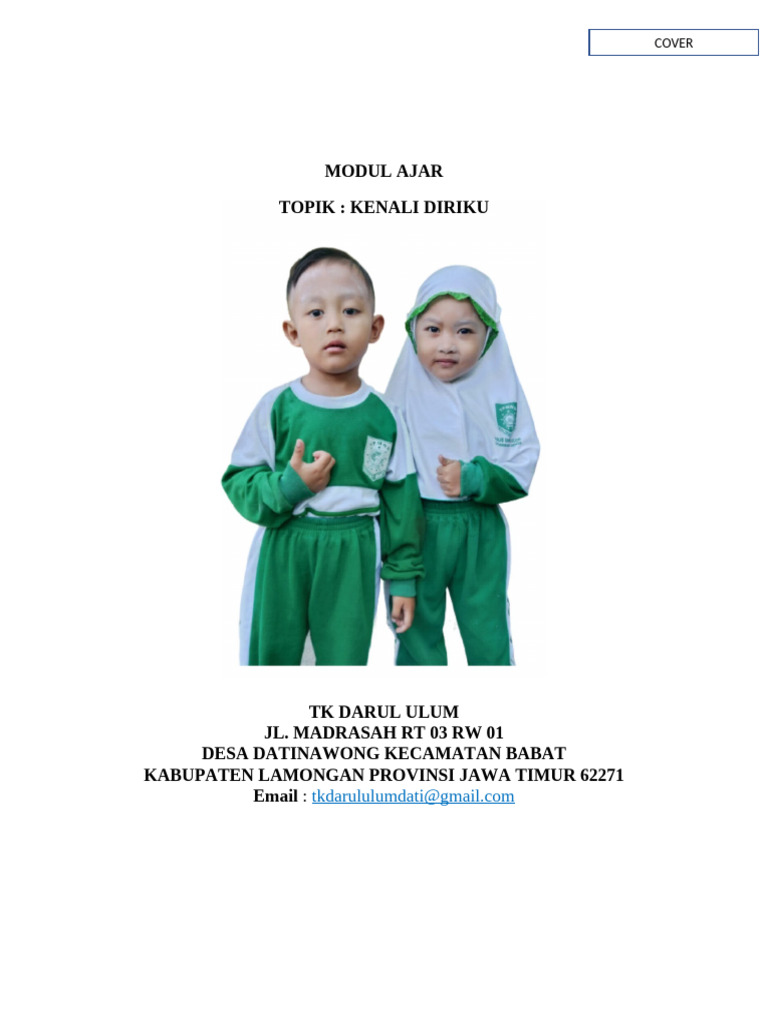 Modul Ajar Tema Kenali Diriku PAUD | PDF