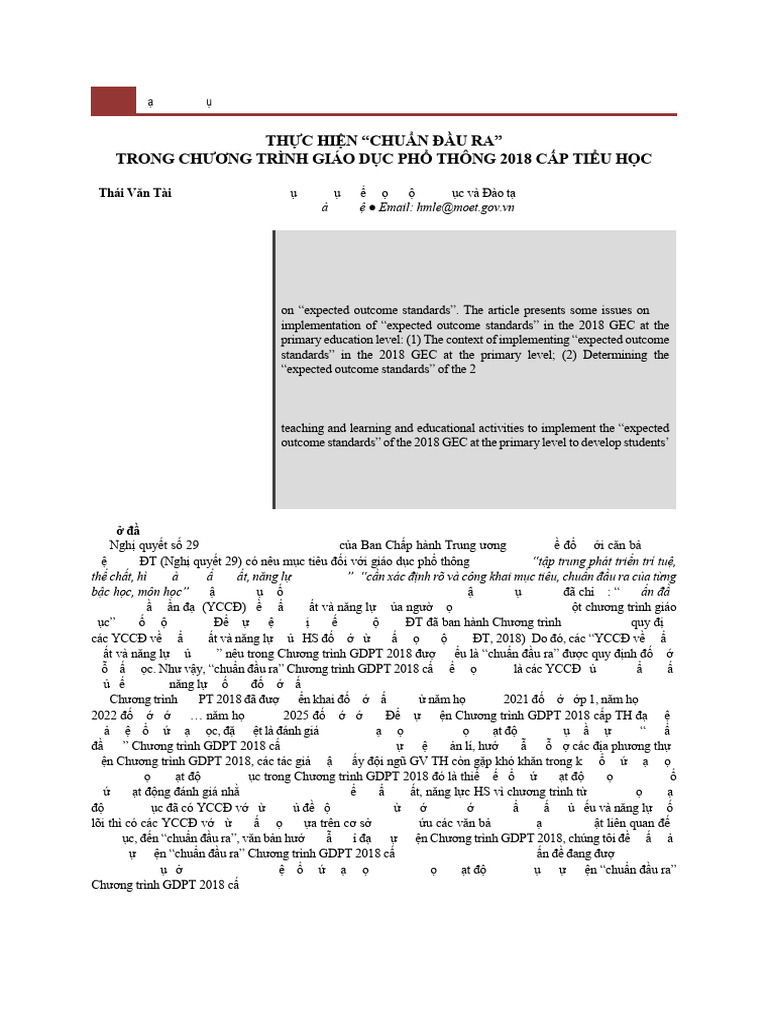 thc-hin-chun-u-ra-trong-chng-trnh-gio-dc-ph-thng-2018-cp-tiu-hc | PDF