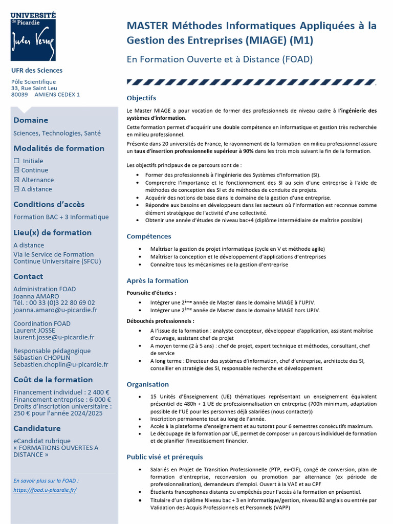 m1 Emiage | PDF | Formation à distance | Informatique