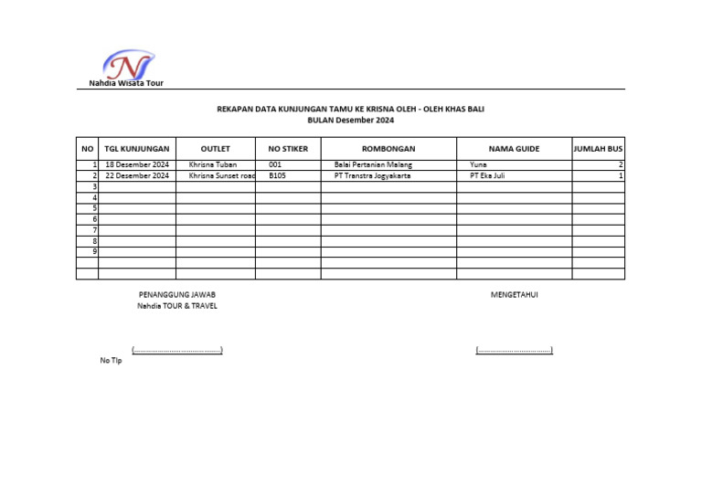 6. Rekapan Kunjungan | PDF