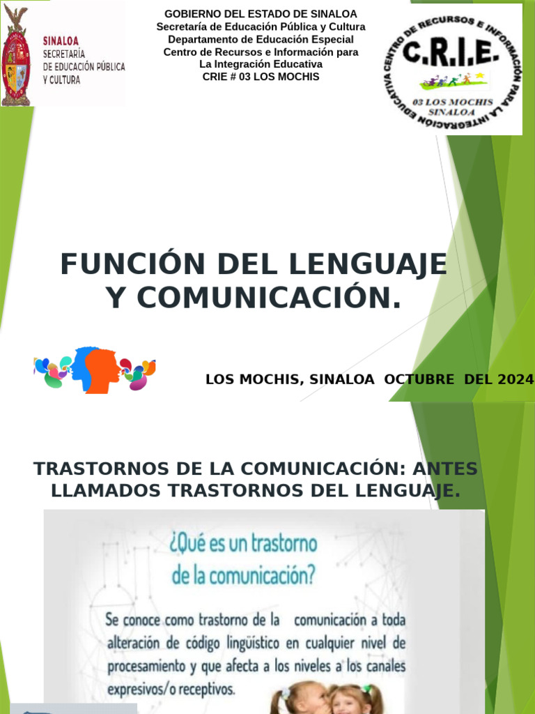 Presentación de Lenguaje (Parte 1 Funciones) | PDF | Habla | Comunicación