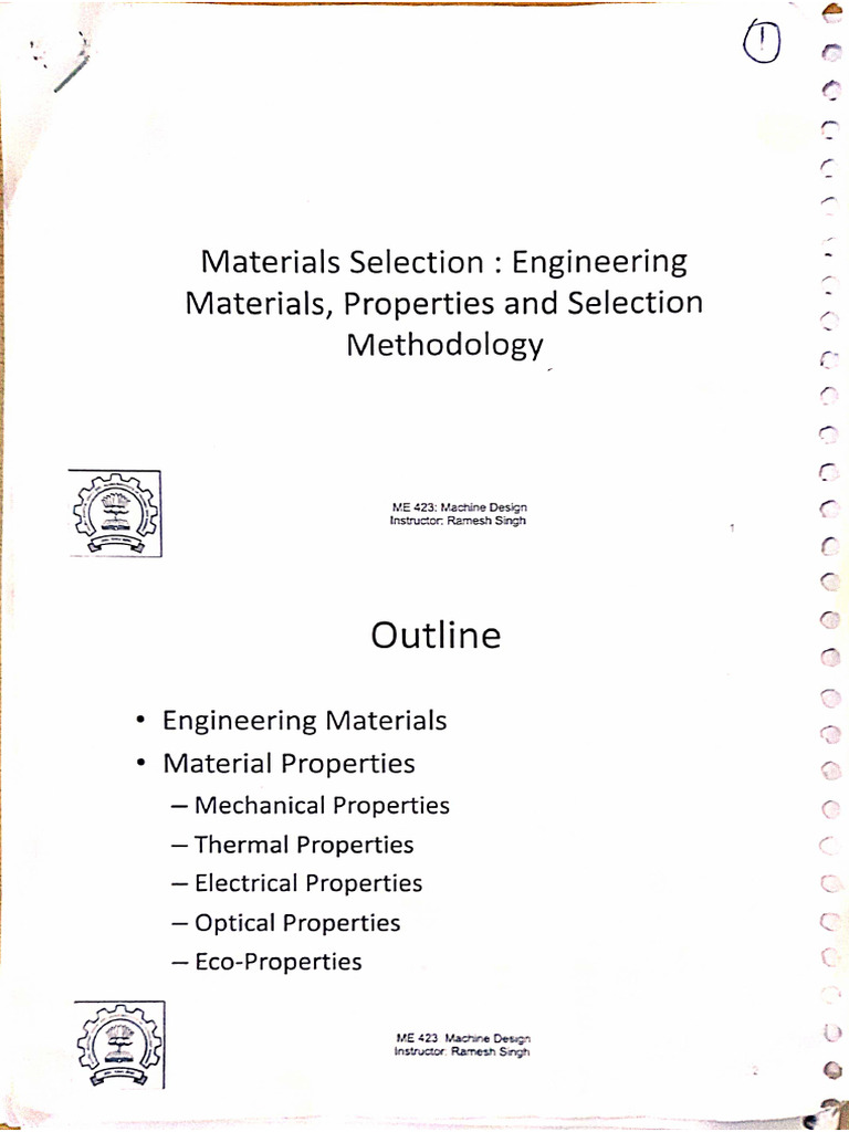 Material Selection (MA) | PDF