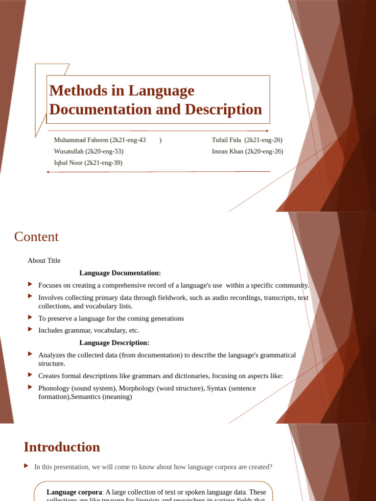 Methods in Language Documentation and Description by Khan | PDF | Linguistics | Translations