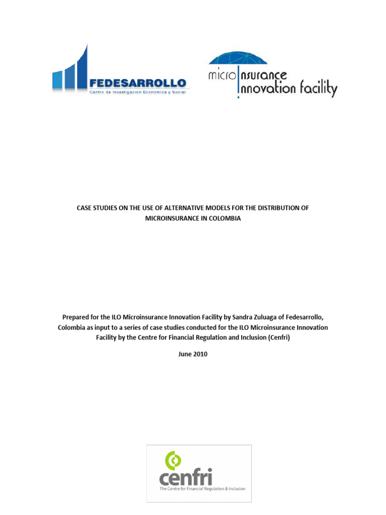 Colombian Microinsurance Distribution Case Studies - Website | PDF | Insurance | Life Insurance