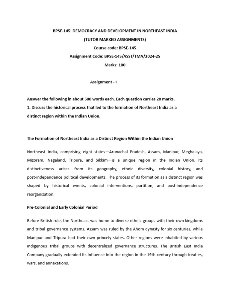 BPSE 145 EM 2024 25 | PDF