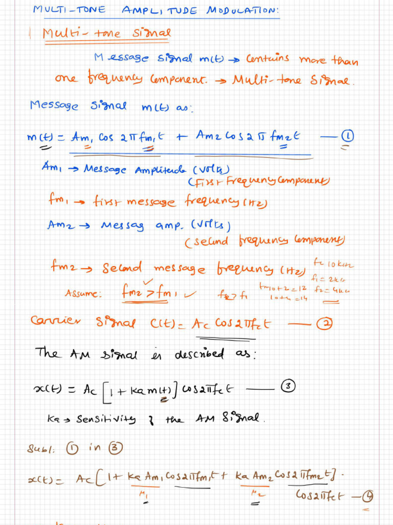 9-Mathematical Representation of AM Signal-02-01-2025 | PDF