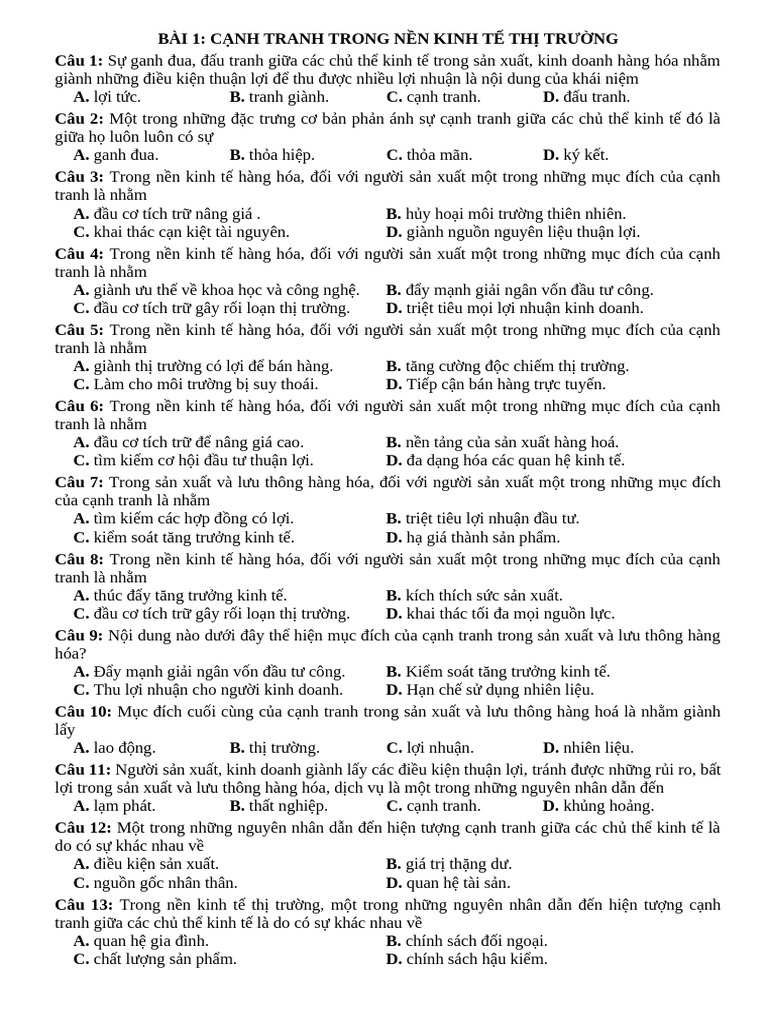 Bài 1. C NH Tranh in HS Làm | PDF