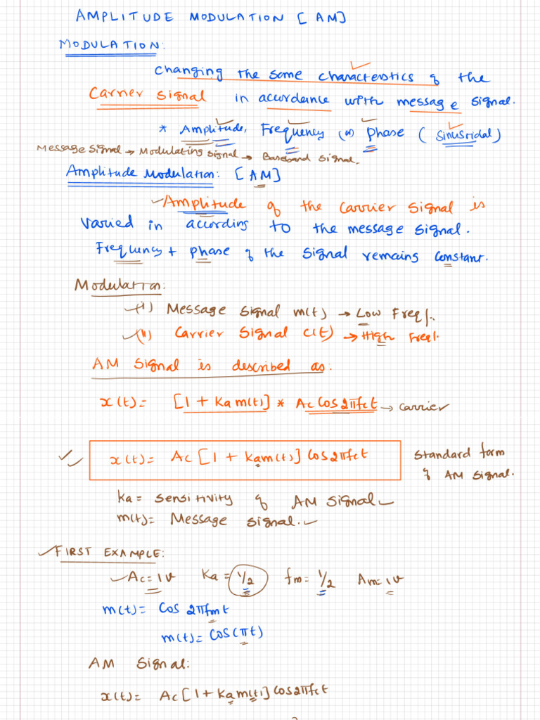 6 Amplitude Modulation Single Tone And Multitone 21 12 2024 Pdf