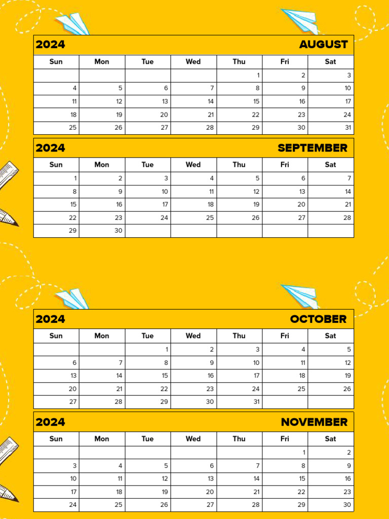 2024-2025 Monthly Calendar Overview | PDF