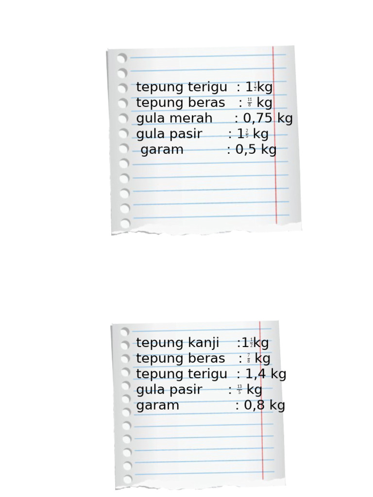 Tepung Terigu 112 KG Tepung Beras 118 KG | PDF