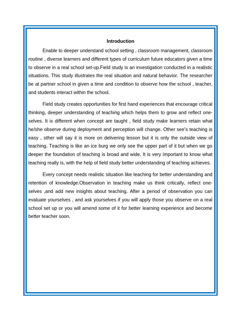 Field Study 1 Portfolio (1) Olaje | PDF | Curriculum | Learning