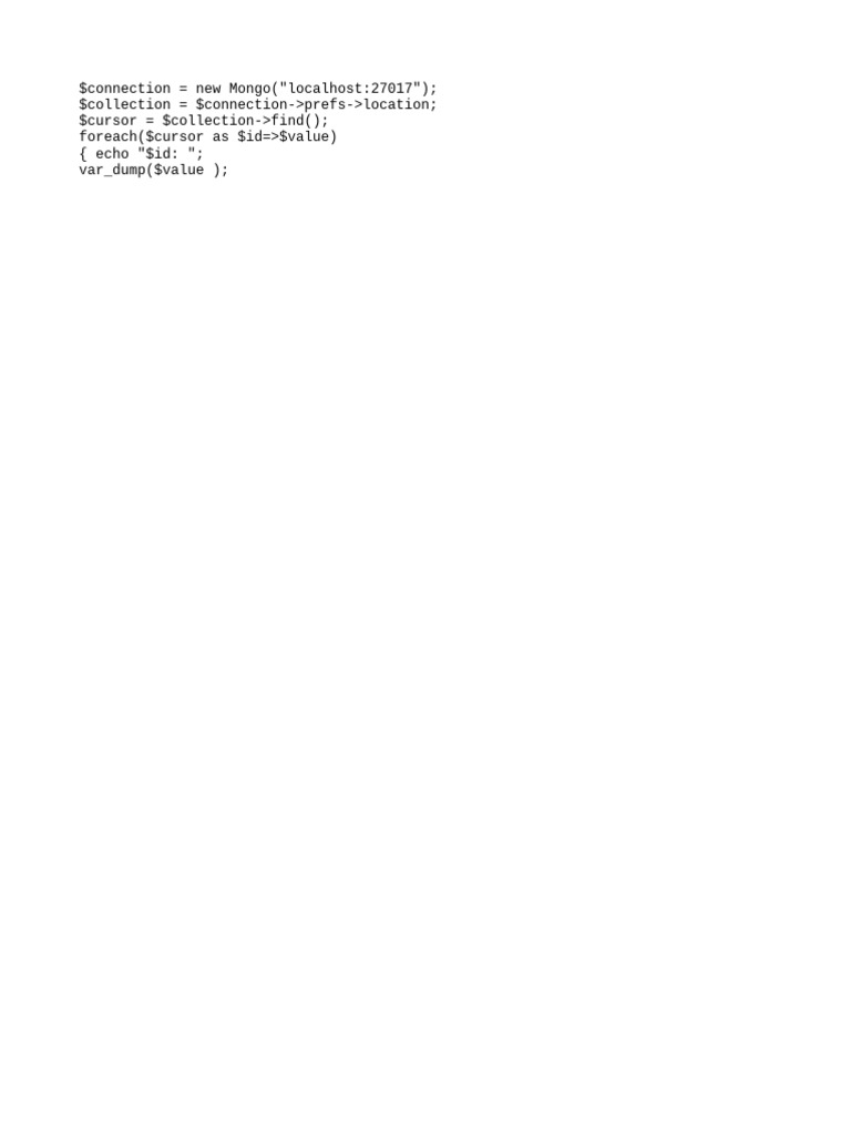 MongoDB PHP Driver | PDF MongoDB PHP Driver | PDF