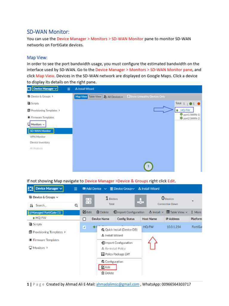 FortiGate SD-WAN Monitoring Guide | PDF