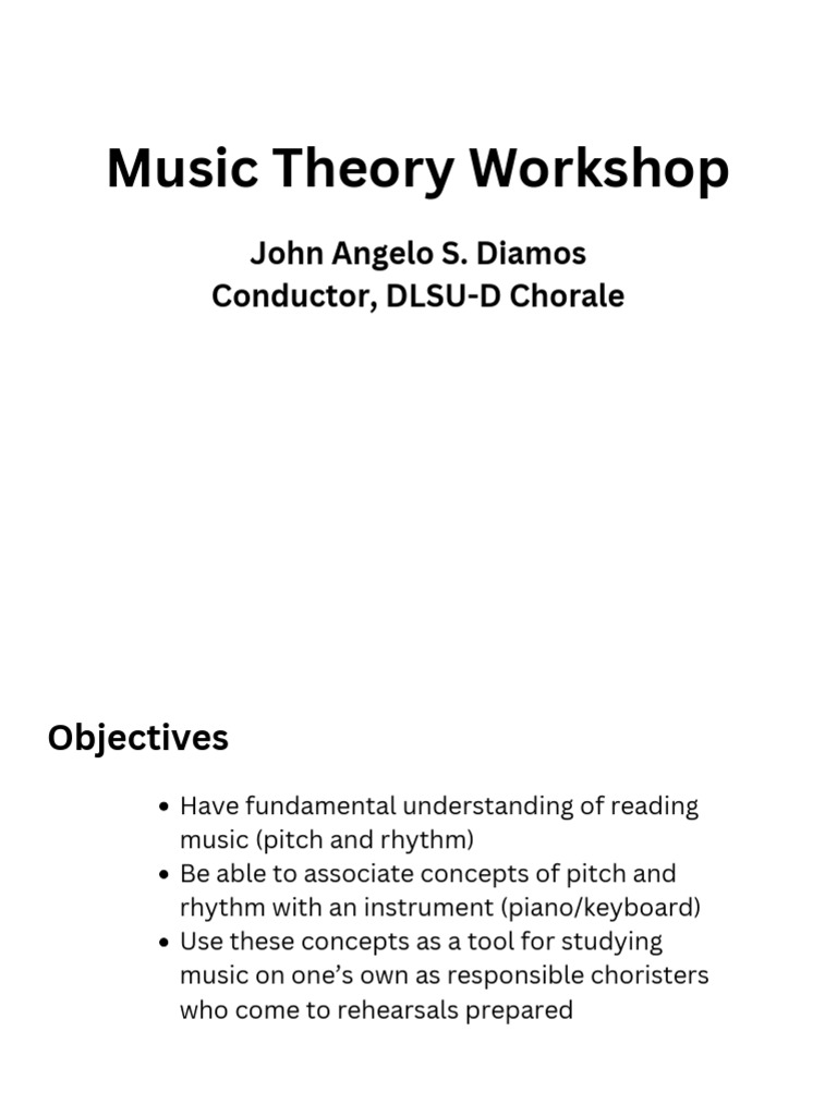 Music-Theory-Workshop | PDF | Tempo | Pitch (Music)