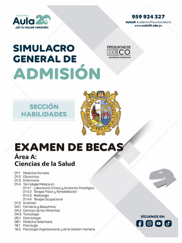Oficial Ciclo Repaso General Simulacro s6 - A - Habilidades | PDF