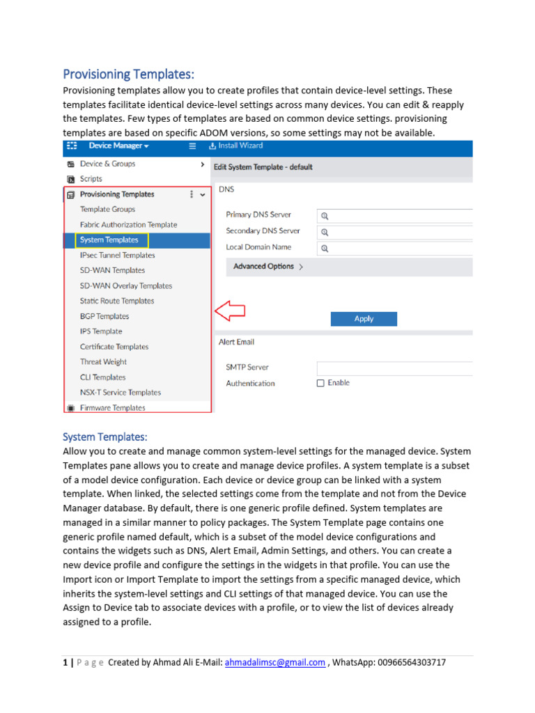 30-Provisioning Templates | PDF | Network Protocols | Internet Protocols