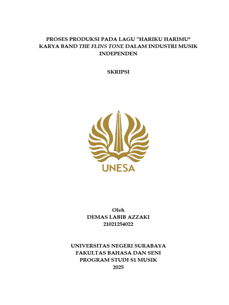 Proses Produksi Lagu "Hariku Harimu" | PDF