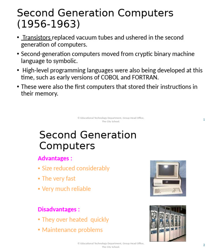 Second GENERATION of Computer | PDF