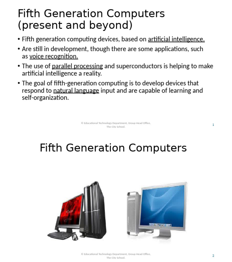 Fifth GENERATION of Computer | PDF