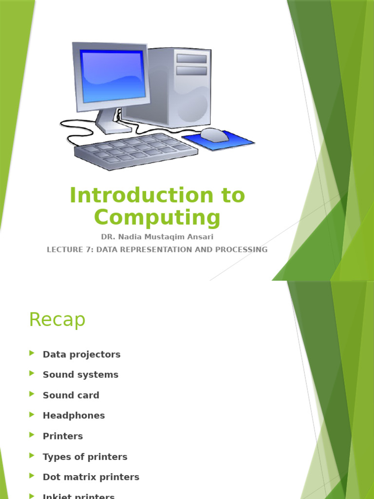 Lec7 IC DataRepresentation | PDF | Central Processing Unit | Computer Data Storage